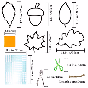 EXQUISS 10 Pieces Fall Leaf Suncatcher Craft Tissue Paper Suncatchers Autumn Decorations DIY Window Art Autumn Sun Catchers for Kids Silhouette Window Decorations Classroom Activity Thanksgiving Art