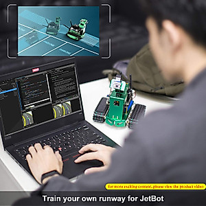 Yahboom Jetson Nano Robot Kit AI Smart Robotic Car Tank Chassis for Adults 3DOF Camera STEM Programmable Electronics Science Project Autopilot (Jetbot Without Jetson Nano)