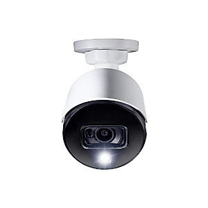 Lorex C881DA 4K Ultra HD Analog Active Deterrence Security Bullet Camera with Color Night Vision, 135ft IR NV, IP67, Works with D841, D861, D862, D871B, LHV5100, Camera Only, White, 4PK(M.Refurbished)