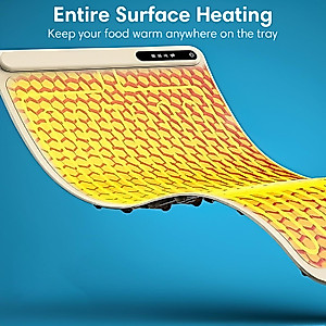 Miller Market Warming Mat, Tempmaster Adjustable Warming Tray, Temp Master Adjustable Warming Tray, Fllora Adjustable Warming Tray, 3 Temp Levels Adjustable Food Warmer Mat (Black, 15 * 24in)