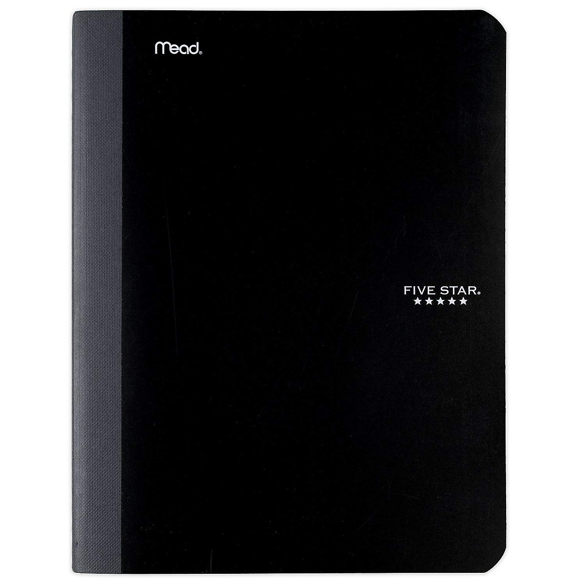 Five Star Composition Notebook, College Ruled Comp Book, Writing Journal, Lined Paper, Home School Supplies for College Students & K-12, 100 Sheets, 9-1/2" x 7-1/2", Black (72261)