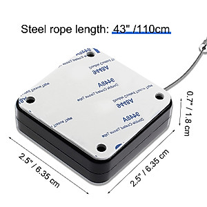 Rierdge 800g Set of 2 Punch-Free Automatic Sensor Door Closer, Multifunctional Drawstring Auto Door Closer for Residential Commercial Bedroom Room Storm (2 Pcs Black)