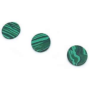 Jiayouy Silver Green Texture Inlay Trumpet Finger Buttons for Trumpet Accessory Replacement 3 Pcs