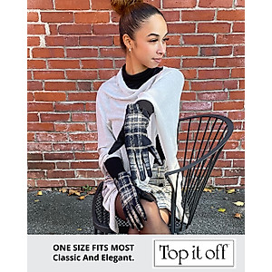 Top It Off Winter Gloves For Women - Featured on Favorite Things - Touch Screen Fingers - Stylish, Warm, Cold Weather Gloves - Gifts For Women