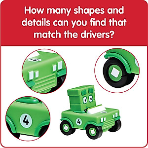hand2mind Numberblocks Mini Vehicles, Race Car Toys, Toy Vehicle Playsets, Play Figure Playsets, Small Figurines for Kids, Number Toys, Counting Toys, Math Toys for Kids 3-5, Birthday Gifts for Kids