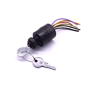 Boat Engine 87-17009A2 Starter Ignition Switch for Mercury Marine Mercruiser Quicksilver Outboard Motor Control Box, 3 Position, 6 Wire, fits Sierra MP41070-2