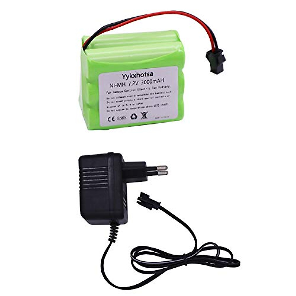 Parts & Accessories 7.2V 3000mah NI-MH Battery Pack X Model with Charger Set for Remote Control Electric Toy Tool Boat Toy Accessories 7.2V Battery - (Color: 1B EU)