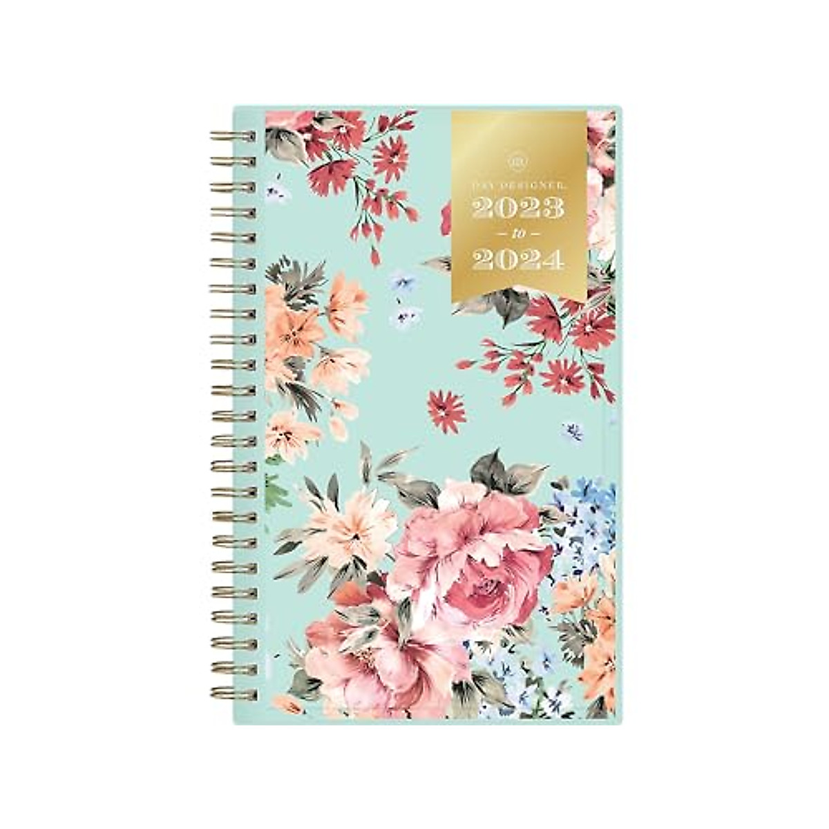 2023-2024 Blue Sky Day Designer Romance Mint 5-inch x 8-inch Academic Weekly & Monthly Planner, Multicolor (142526)