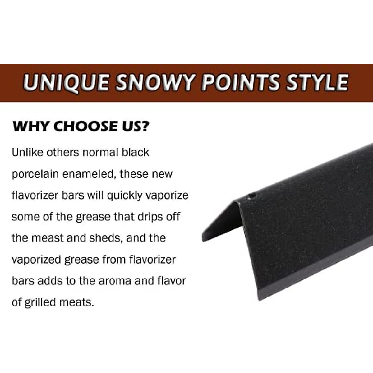 QuliMetal Porcelain Steel Flavorizer Bars, SUS304 Grill Burner and #65505 7622 Heat Deflector for Weber Genesis 300 Series (E310 E320 E330 S310 S320 S330) Grill Parts with Front Control Knobs