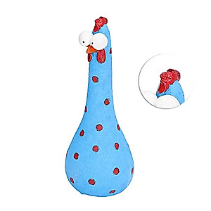 Chicken Statue, Big Eye Chicken Long Neck, Microlandschaft Hand Crafted Resin Animal Garden Statues for Garden Yard Art Decoration(Blue)