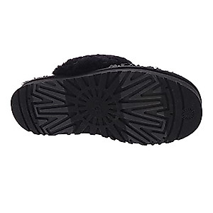 UGG Unisex-Child Funkette Chunky Sequin Slipper, Black, 6 Big Kid