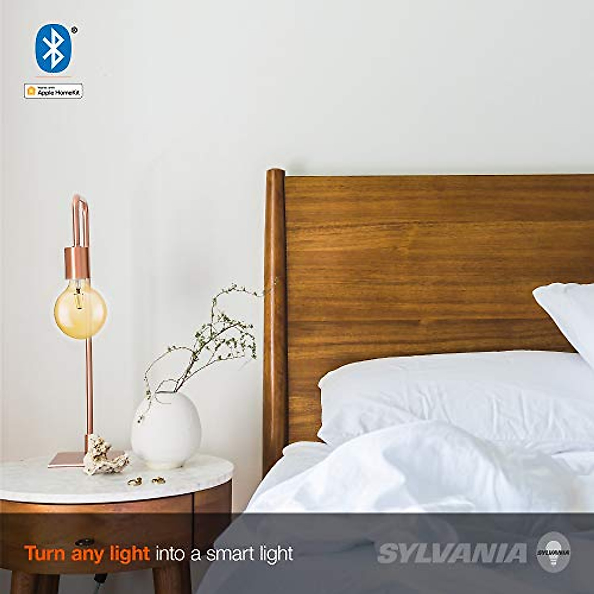 SYLVANIA Smart Bluetooth Smart Plug, Works with Apple HomeKit and Siri Voice Control, No Hub Required, White - 1 Pack (74582)