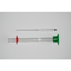 Proof & Tralle Hydrometer with 14" Glass Test Jar