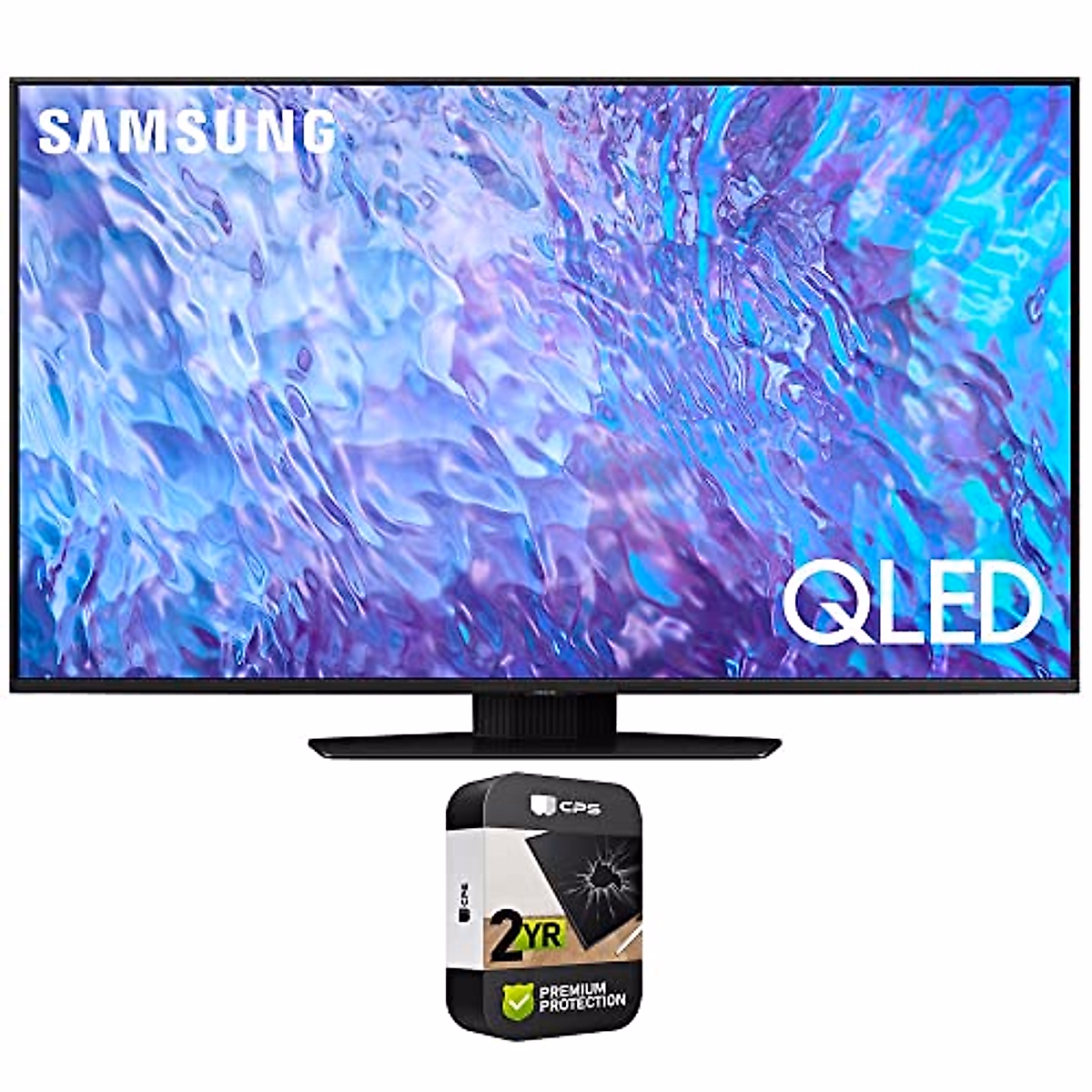 SAMSUNG QN55Q80CAFXZA 55 Inch QLED 4K Smart TV 2023 (Renewed) Bundle with 2 YR CPS Enhanced Protection Pack