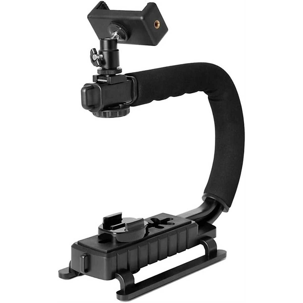 XIANYUNDIAN Metal Triple Hot-Shoe Mounts Handheld Phone Stabilizer Video Action Handle Grip for Canon Nikon Sony DSLR Camera/Camcorder Camera Mounts Clamps (Colour : C Grip)