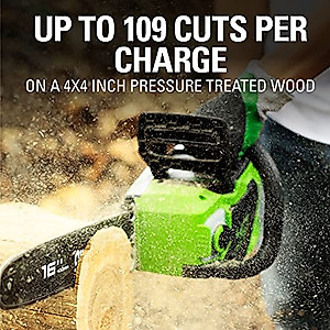 Greenworks 40V 16-inch Brushless Chainsaw, Tool Only, CS40L02