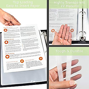 150 Sheet Protectors, 8.5 X 11 Inch Clear Page Protectors for 3 Ring Binder, Plastic Sheet Sleeves Protectors, Durable Top Loading Paper Protector with Reinforced Holes, Archival Safe