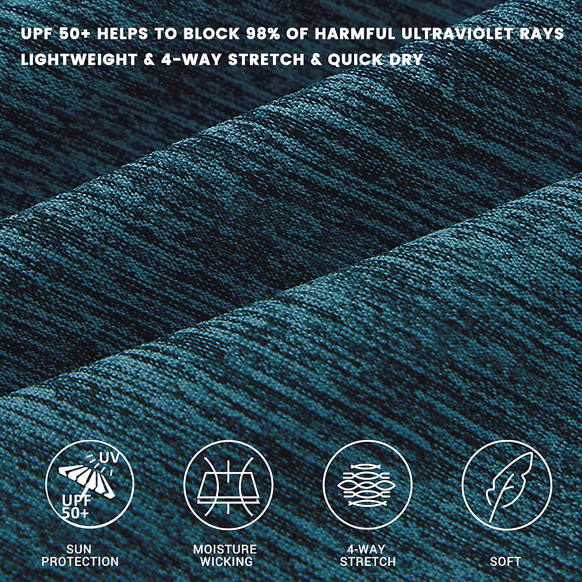 Willit Women's UPF 50+ Sun Protection Shirt Long Sleeve SPF UV Shirt Rash Guard Swim Hiking Fishing Tops Lightweight Slubby Light Blue L