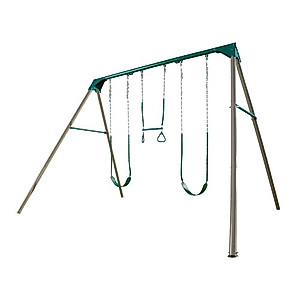 Lifetime 290038 Heavy Duty A-Frame Metal Swing Set, Earthtone