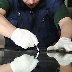 Comfylichi Pistol Grip Oil Feed Glass Cutter 2 Pack - Professional Glass Cutting Tool with Tungsten Cutter Heads and Oil Dripper, for 1-6mm Thick Stained Glass and Mirrors