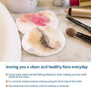 Nugilla Reusable Makeup Remover Pads, 18 Packs Microfiber Face Cloth with a Washable Laundry Bag, Reusable Rounds Towels for Face Cleaning, Soft Facial Rounds Wipes Eyes/Lips Clean for Women Gifts