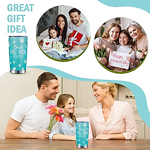 Zubebe Dog Lovers Gifts for Women Dog Skinny Tumbler with Lid and Straw Coffee Tumbler for Women 20oz Coffee Mug for Birthday Mother's Day Christmas Travel Gifts