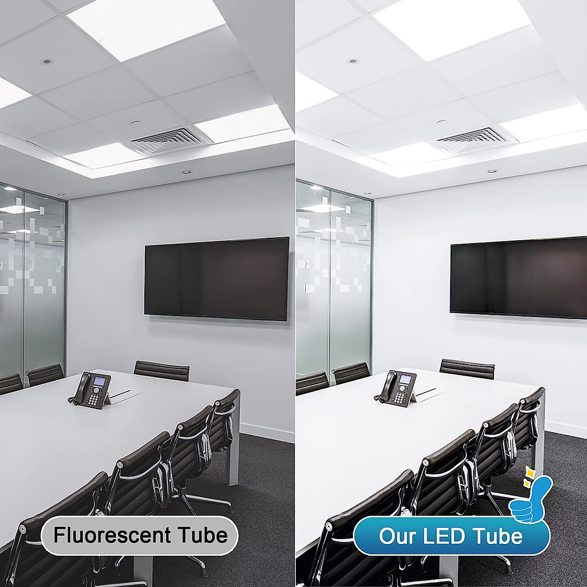 Marxlait 24 Pack T8 LED Bulbs 4FT, 6000K Daylight White, 40W Equivalent, Ballast Bypass, Dual Ended Type B Light Tube, LED Fluorescent Tube Replacement T8 T12, Non-dimmable