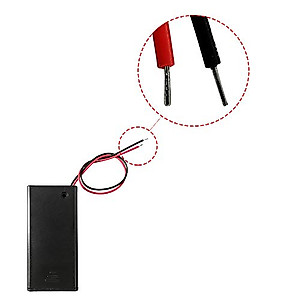 4 Pcs 9V Battery Case Holder with Cover Storage Case Holder with ON/OFF Switch for 6F22