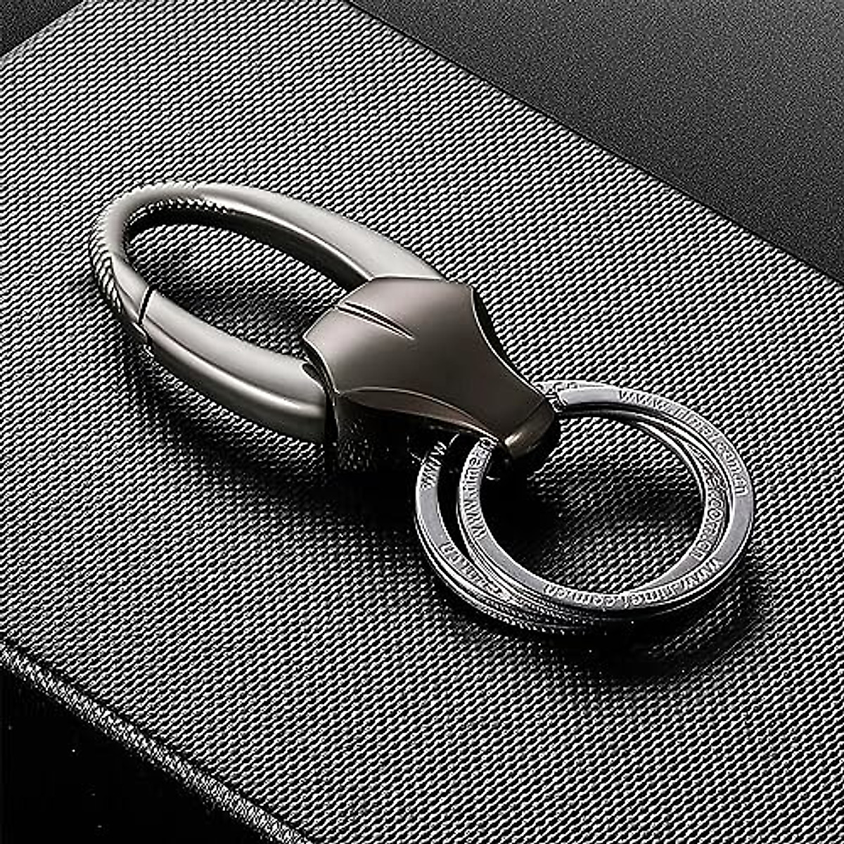 OMUDA Car Keys Keychain for Men, Bull Head Shape Funny Key Chain, Men's Keyrings & Keychains, Carabiner Keychain Clip Key Orangizer Holder Accessories