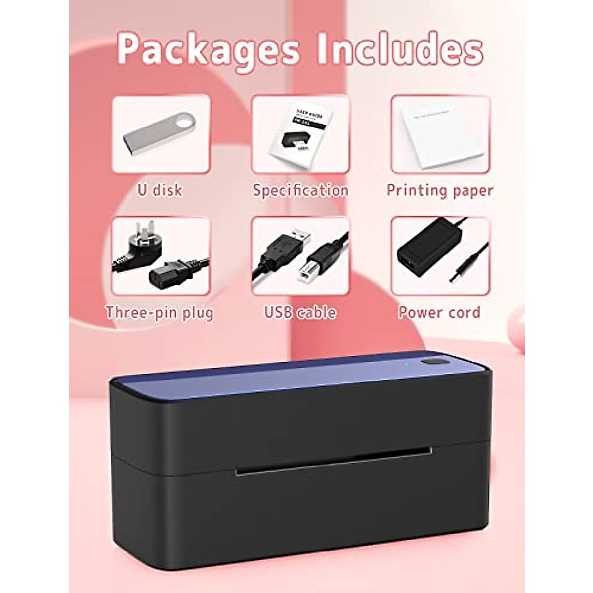 Itari Shipping Label Printer, Thermal Label Printer Work with Windows & macOS, Label Printer for Shipping Packages, 152mm/s, Compatible with Amazon, Ebay, Esty, Shopify, UPS, FedEx, USPS
