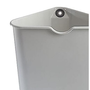 Happiness Decoration Plastic Triangle Garbage Can Without Lid Home Office Bathroom Trash Can Waste Paper Basket Wastebasket for Narrow Spaces Recycling Bins (White) …