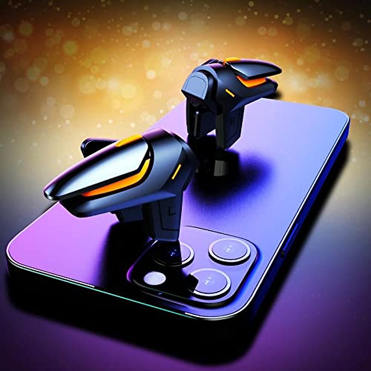 BoxWave Gaming Gear Compatible with Tecno Camon 17 - Touchscreen QuickTrigger Auto, Trigger Buttons Autofire Gaming Mobile FPS - Jet Black