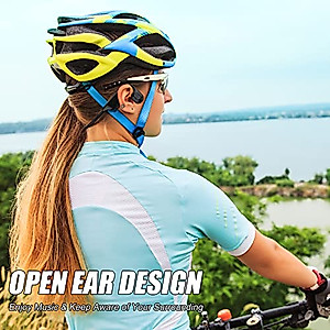 Tonfarb Bone Conduction Headphones Open Ear Wireless Bluetooth Headset with Mic Sweat Resistant Bone Conducting Earphones for Running Fitness Office Home Workouts Cycling (Black-Swimming)