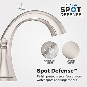 Pfister Willa Bathroom Sink Faucet, 8-Inch Widespread, 2-Handle, 3-Hole, Spot Defense Brushed Nickel Finish, LF049MALGS