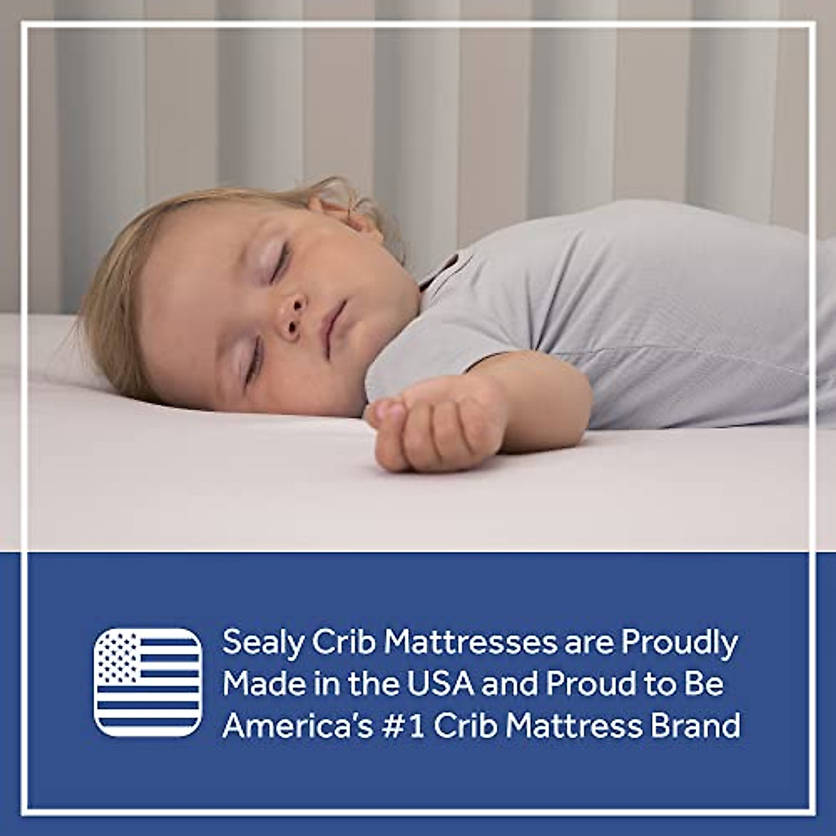 Sealy Baby Cool Comfort Breathable Waterproof 2 Stage Crib Mattress plus Toddler Bed Fit, Cooling Foam, Airy Cotton Cover, GREENGUARD Gold Certified, Safety & Quality Tested, Made in USA, 52'X28'
