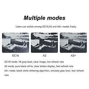 Naroote E Paper Monitor, Low Latency, Wide Angle, 9.7 Inch Ink Screen, Clear Image, Tempered Glass, 100-240V for PC (US Plug)