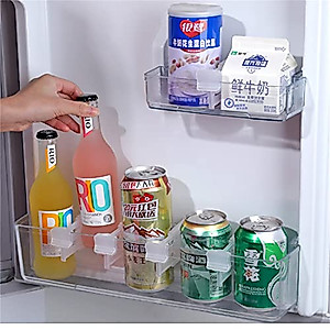 4Pcs Refrigerator Organizer Divider Adjustable Plastic Fridge Storage Partition Board Kitchen Space Saving Division Tools