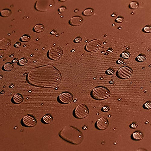 ColourTree 12' x 12' x 12' Brown TADT12 Triangle Waterproof Sun Shade Sail Canopy Awning Shelter Fabric, 95% UV Blockage UV & Water Resistant, Outdoor Patio Garden Carport (We Make Custom Size)