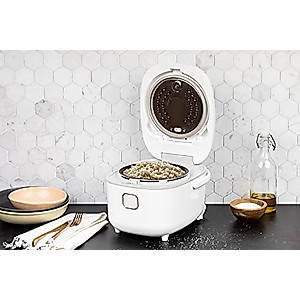 Aroma Housewares Professional 8-Cups (Cooked) / 2Qt. 360° Induction Rice Cooker & Multicooker (ARC-7604), White