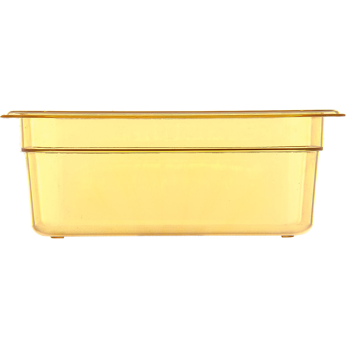 Carlisle FoodService Products Storplus High Heat Food Pan Steam Table Pan, Chafing Pan for Catering, Buffets, Restaurants, High Heat Plastic, 1/4 Size 4 Inches Deep, Amber