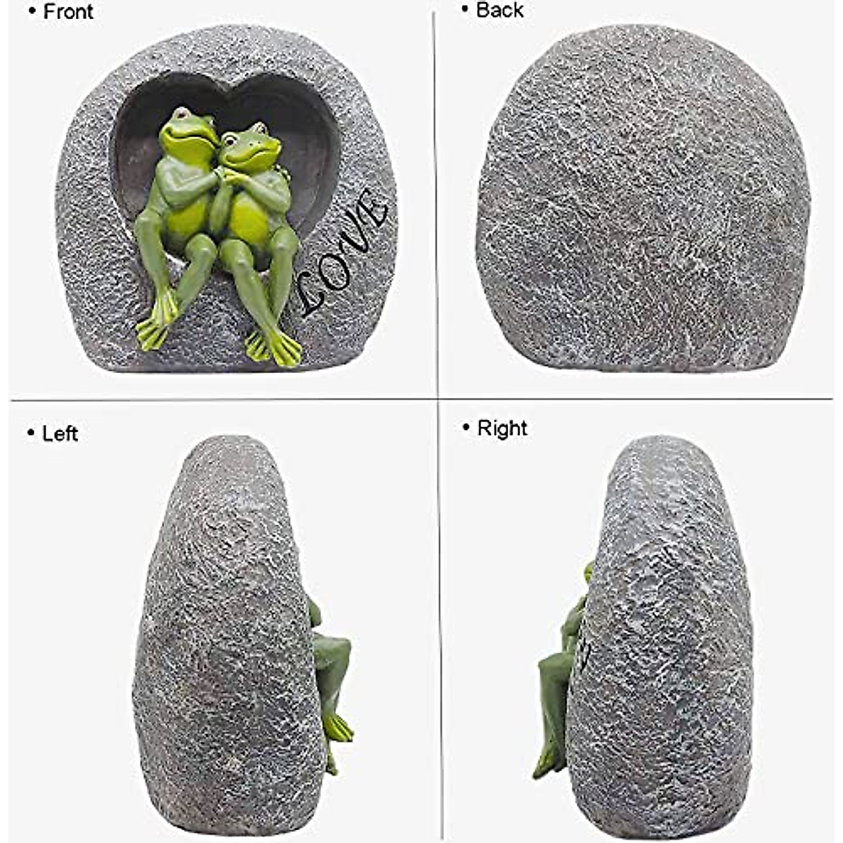 Frog Lover Statue Garden Sculpture Great Choice of Froggies Statue Outdoor Accessories Decor for Outside 7.28 Inch H