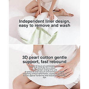 Busarilar Pregnancy Pillows for Sleeping, Maternity, Pregnancy Body Pillow Support for Back, Legs, Belly, HIPS of Pregnant Women, Detachable and Adjustable with Pillow Cover (Green, Small)