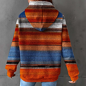 Ceboyel Women Waffle Knit Cute Hoodies Drawstring Pullover Sweatshirts Fashion Casual Sweaters Comfy Fall Clothes Outfits