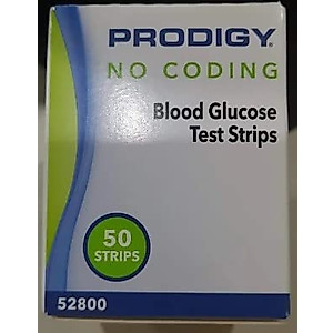 Prodigy No Coding Blood Glucose Test Strips - 50 strips, Pack of 2