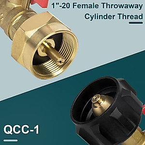 GASPRO Upgraded Propane Refill Adapter with Valve, Fill 1 lb Bottles from 20 lb Tank, 90-Degree Elbow Design, Easy to Use, Solid Brass