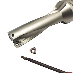 GBJ WC- Φ20.5-3D-C25 +10pcs WCMX040208FN Indexable U Drill Inserts Holder Fast Water Jet Drill Violent Drill WPD Series (WPD-Φ20.5-3D-C25+WCMX040208)