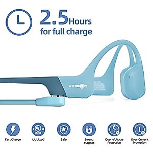 2Pack Replacement Charging Cable for AfterShokz Aeropex AS800 & Shokz OpenRun Pro & OpenRun & OpenRun Mini & OpenComm, Magnetic USB Charger Cord for AfterShokz Aeropex Bone Conduction Headphones, Blue