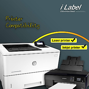 8.5" x 11" Full Sheet Label Sticker Paper for Laser & Inkjet Printers[300 Sheets,300 Labels]