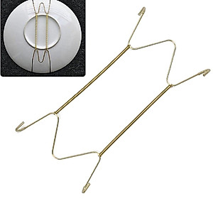 Gazechimp 4pcs Invisible Wall Hanging Plate Hook Hanger Dish Display Holder W Shape