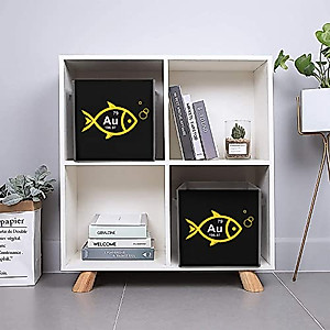 Goldfish Collapsible Storage Bins Basics Folding Fabric Storage Cubes Organizer Boxes with Handles